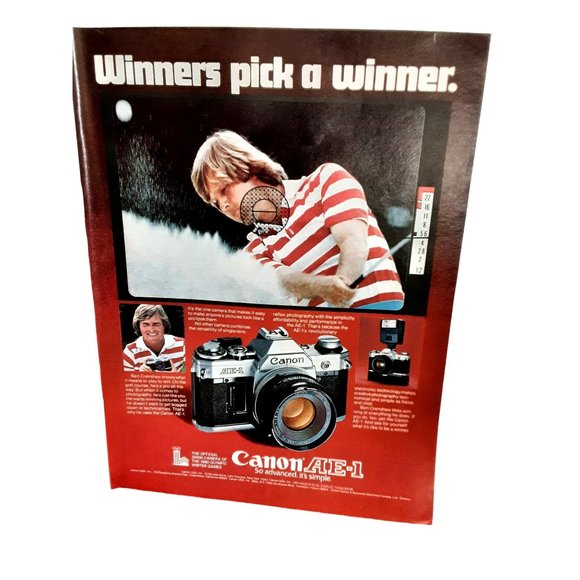 American Vintage | Wall Decor | 979 Canon Ae1 Camera Ben Crenshaw Golf ...